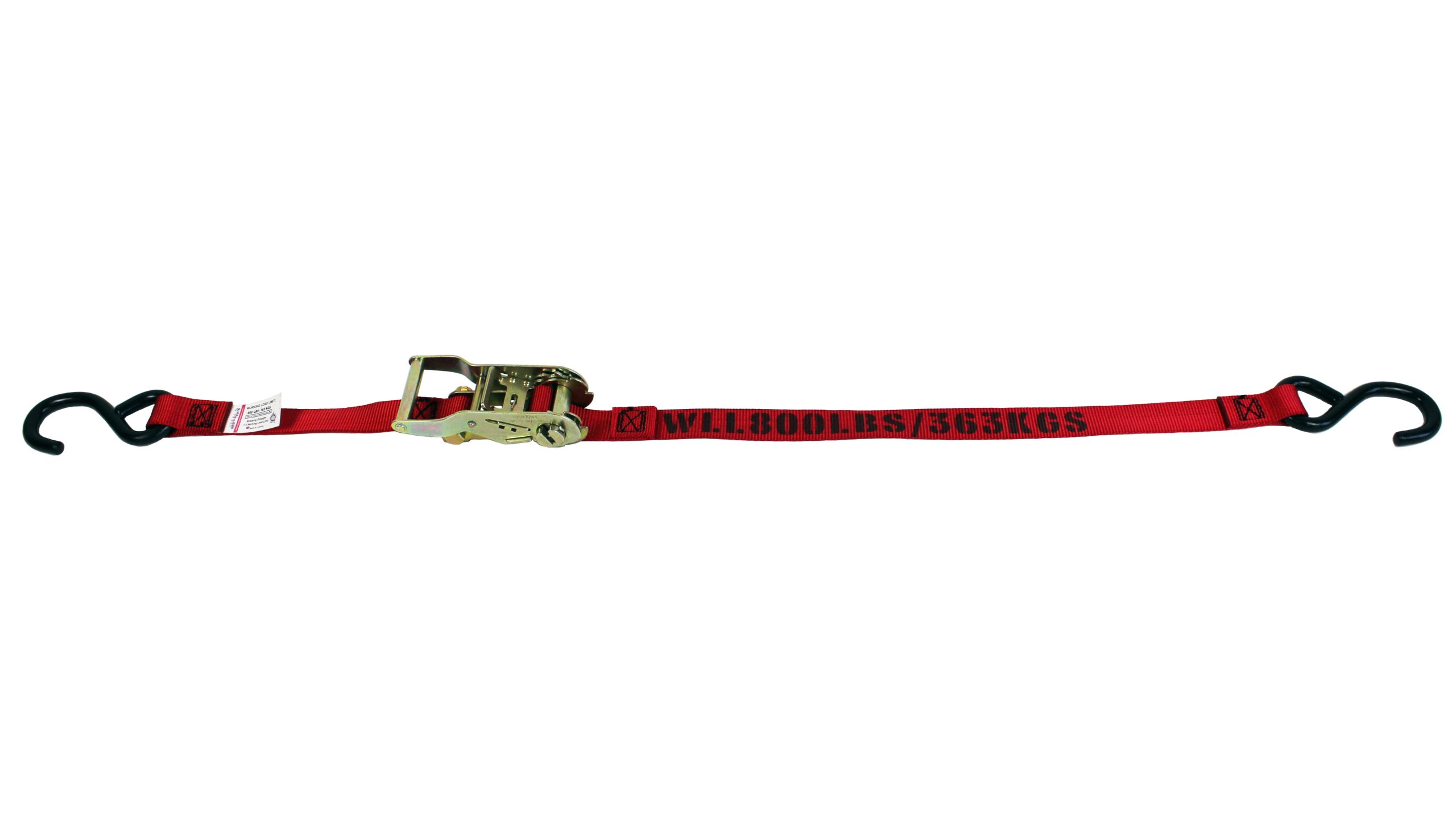 1″ RATCHET STRAP WITH S-HOOK - CTS CARGO