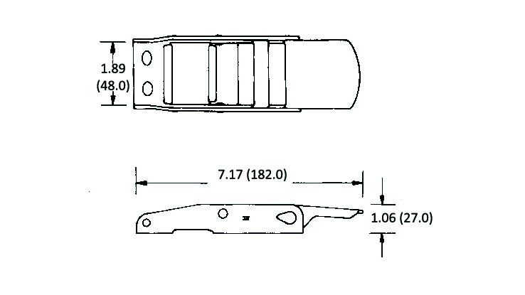 2" OVERCENTER BUCKLE - BLACK COLOR - CTS CARGO