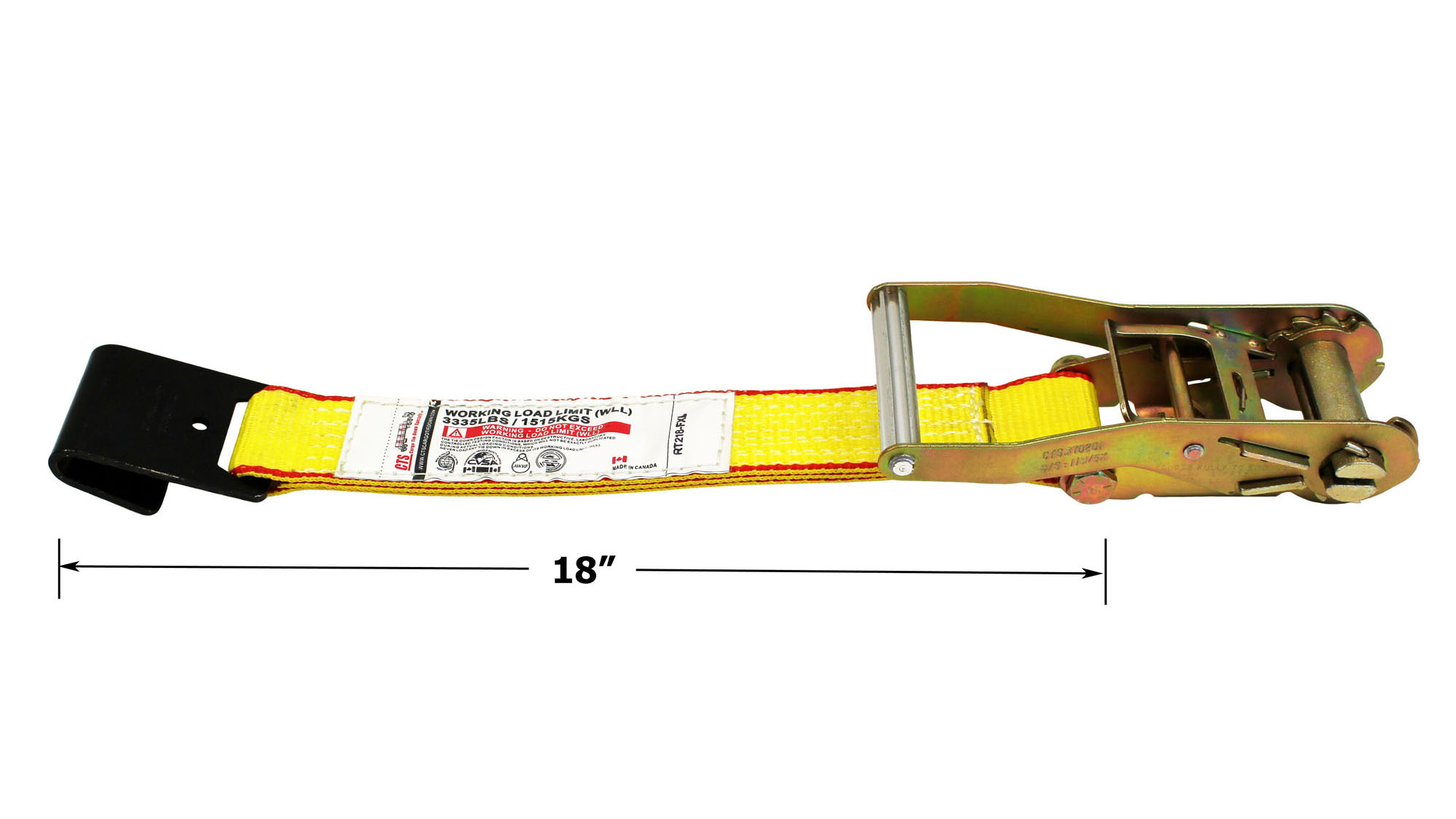 2" Ratchet Tail End w/-Flat Hook and Ratchet Buckle - CTS CARGO