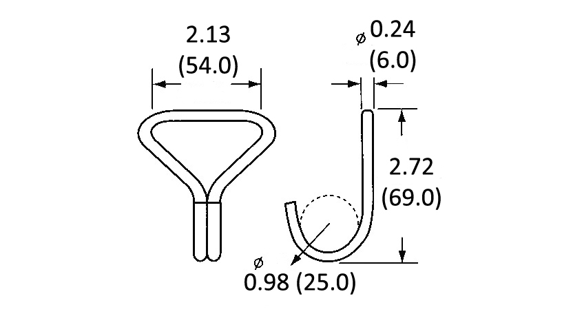 2″ X 1/4″ WIRE HOOK – CTS CARGO
