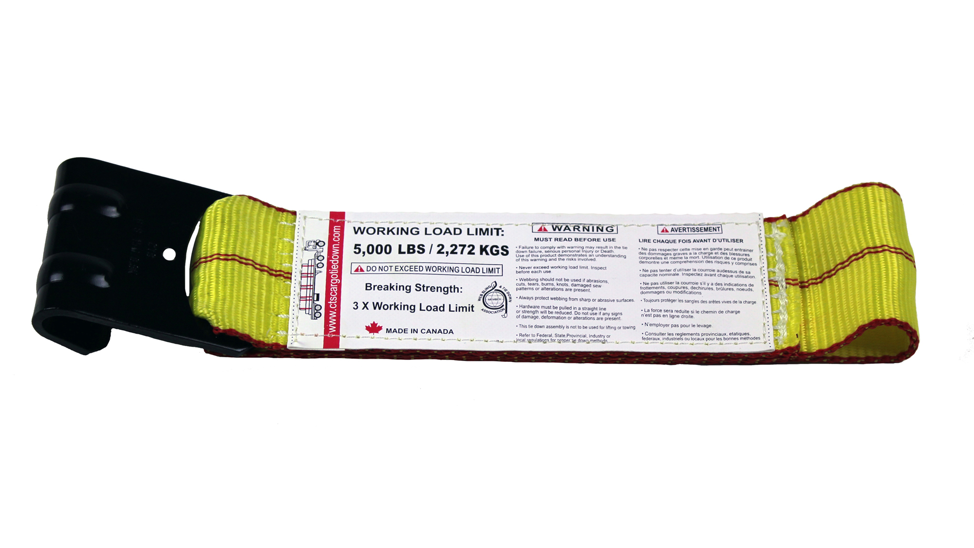 3″ Tail End with Flat Hook and 2″ Loop End – CTS Cargo Tie-Down ...