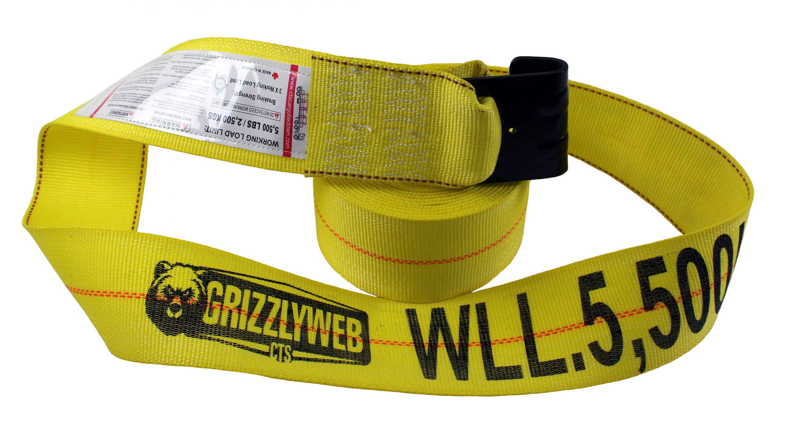 4″ WINCH STRAP WITH FLAT HOOK - CTS CARGO