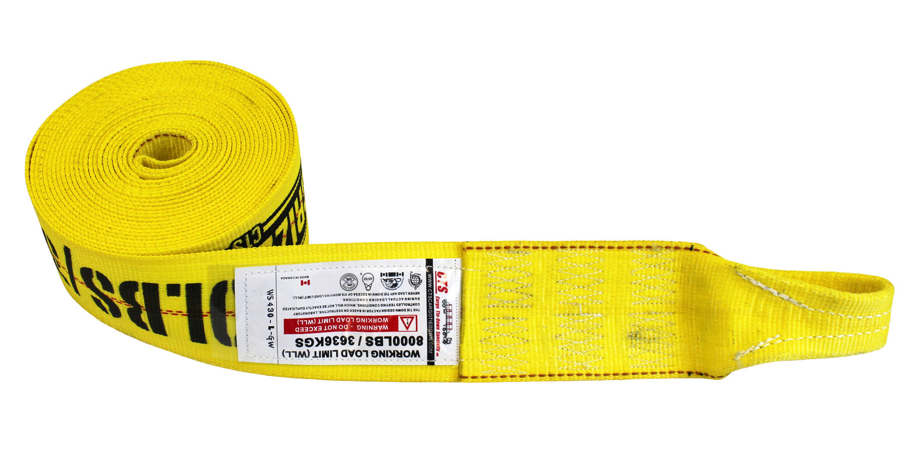 4″ WINCH STRAP WITH 6″ LOOP END - CTS CARGO
