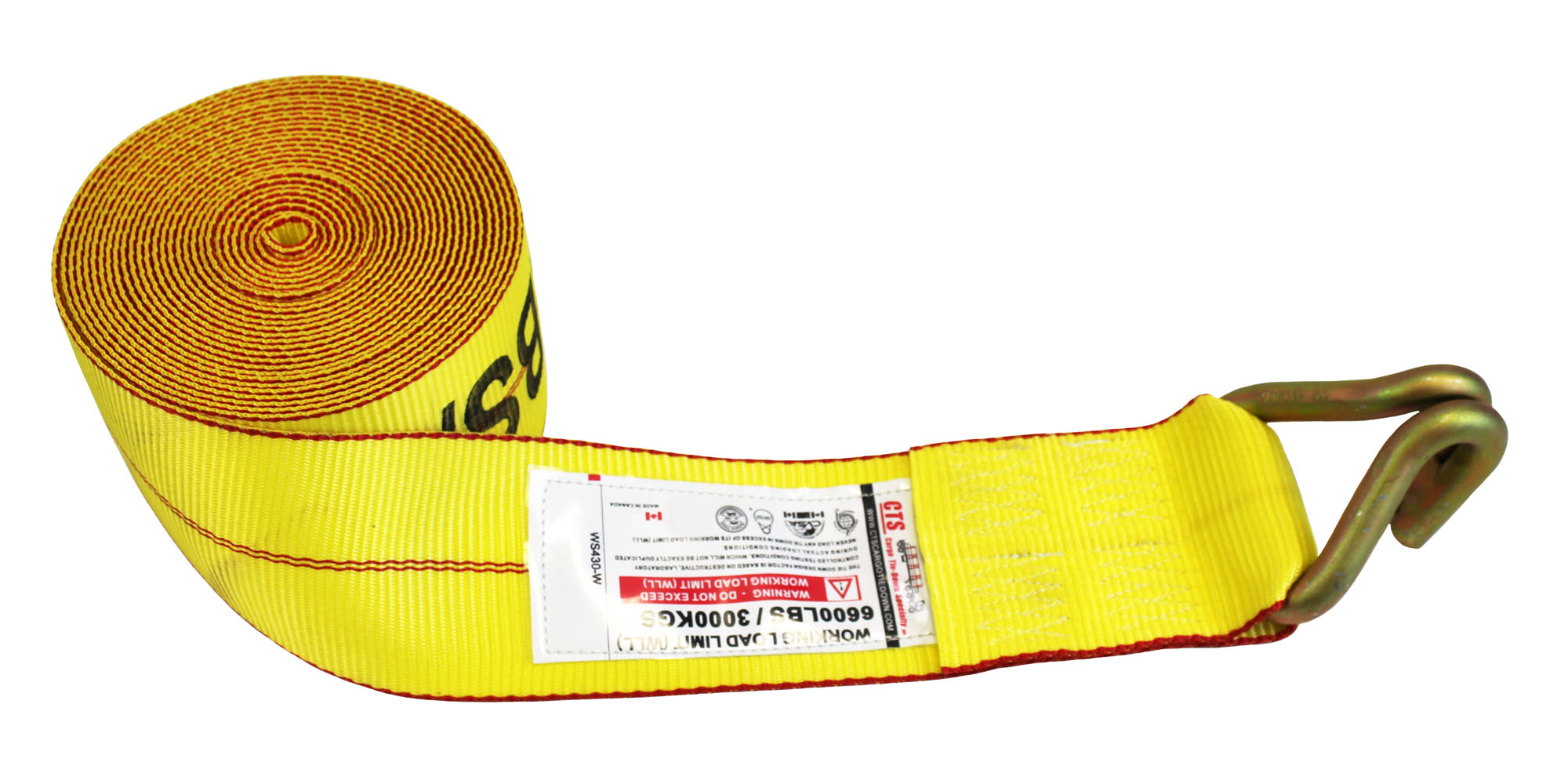4″ WINCH STRAP WITH WIRE HOOK – CTS CARGO