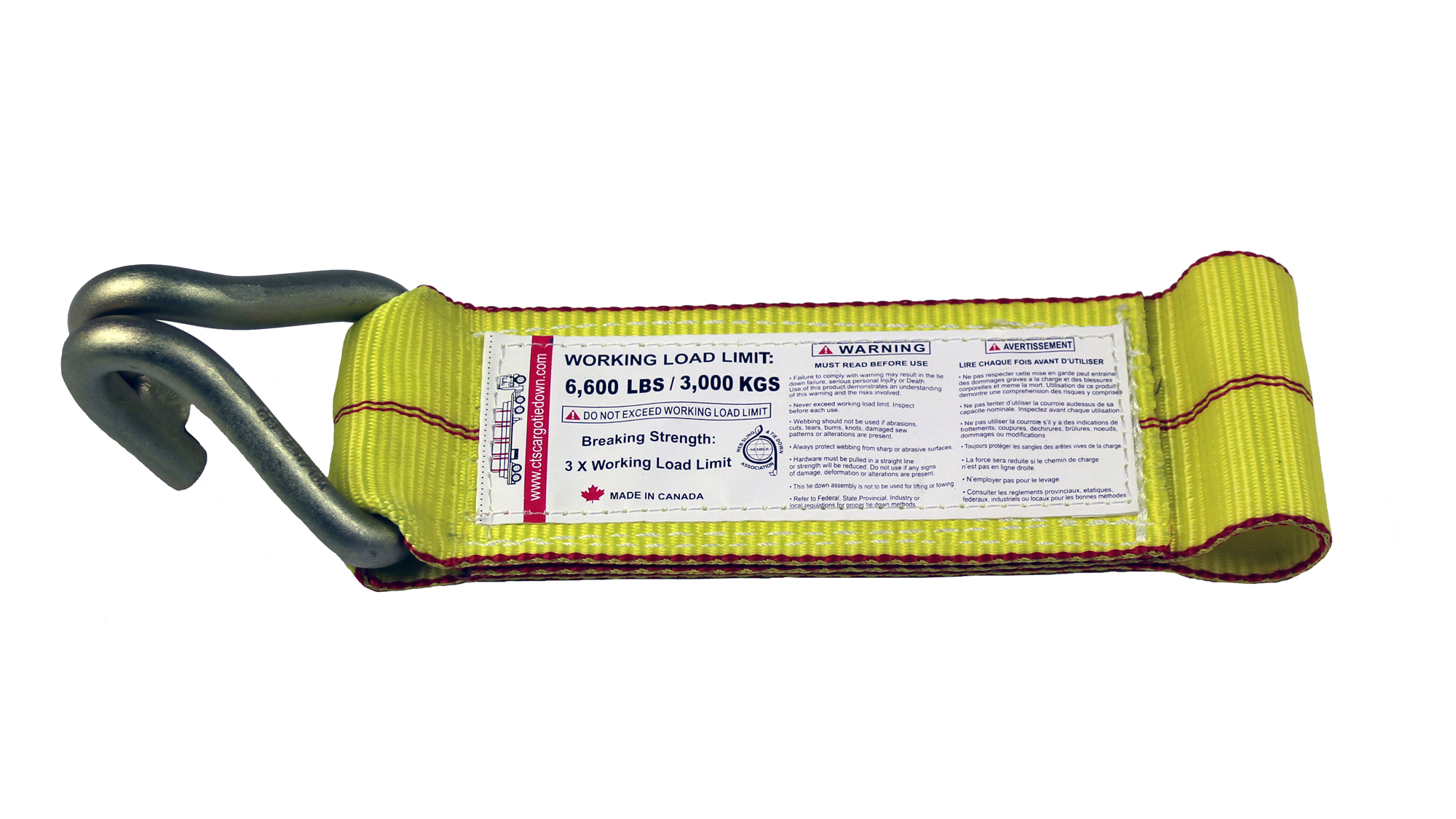 4″ Tail End with Wire Hook and 2″ Loop End – CTS Cargo Tie-Down ...