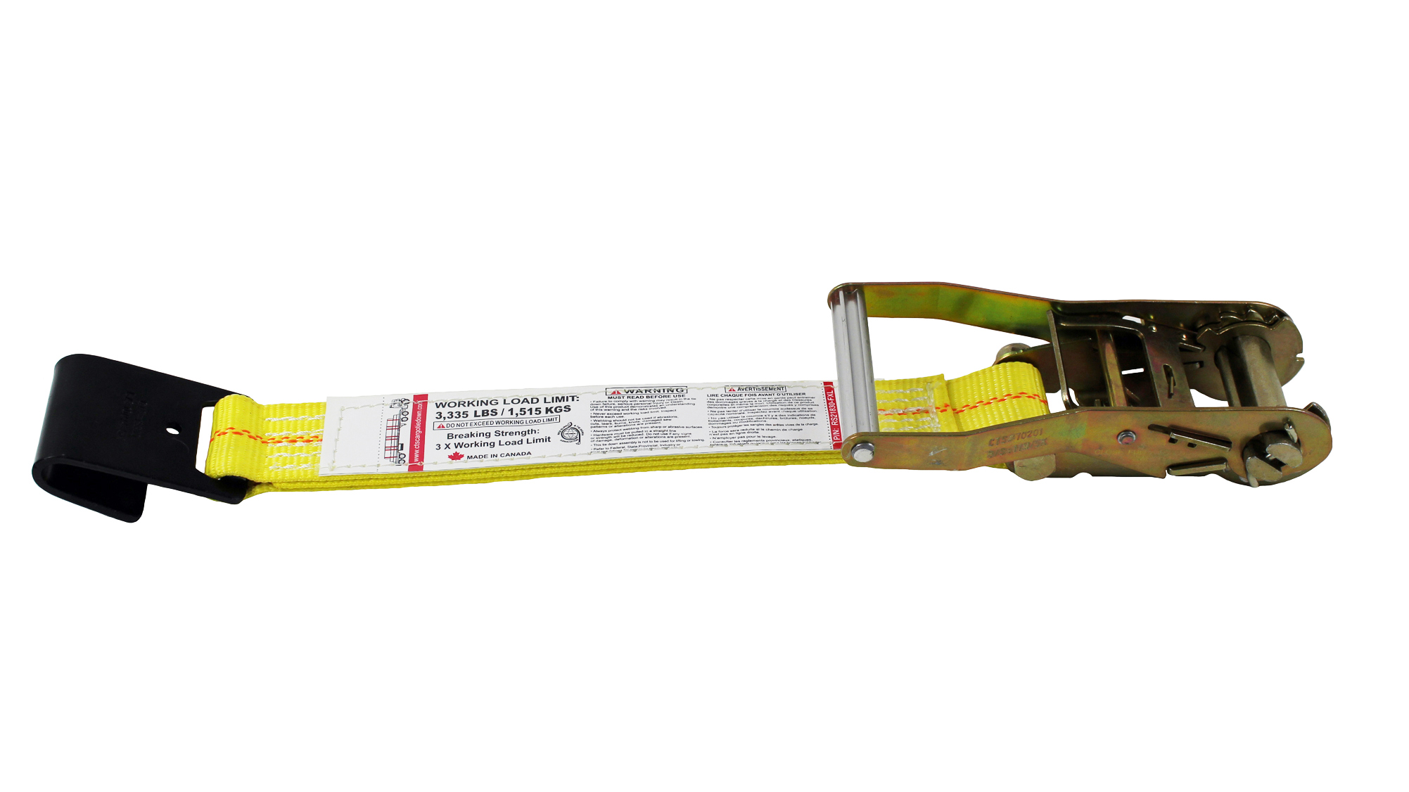 "GRIZZLYWEB" RATCHET TAIL STRAP WITH FLAT HOOK - CTS CARGO