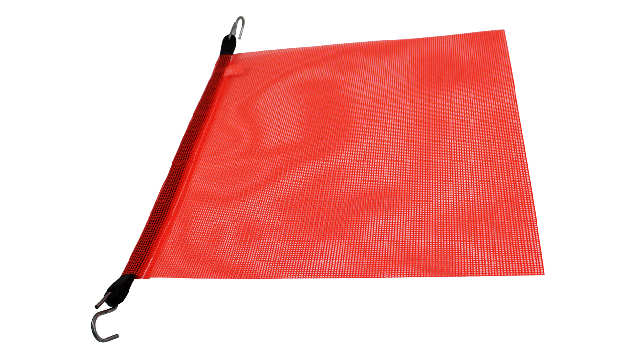 WARNING FLAG WITH RUBBER TARP TIE - CTS CARGO